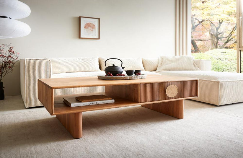 Pateri Solid Wood Coffee Table in Natural Finish #011 – Demiwall