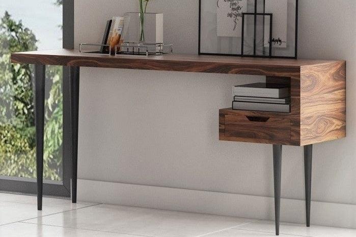 Onyx Sheesham Wood Study Table In Natural Finish For Study Room Furnit ...